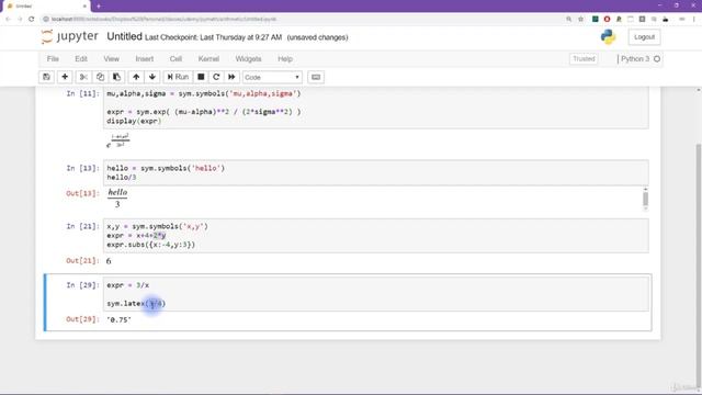 03. Introduction to Sympy and LaTeX