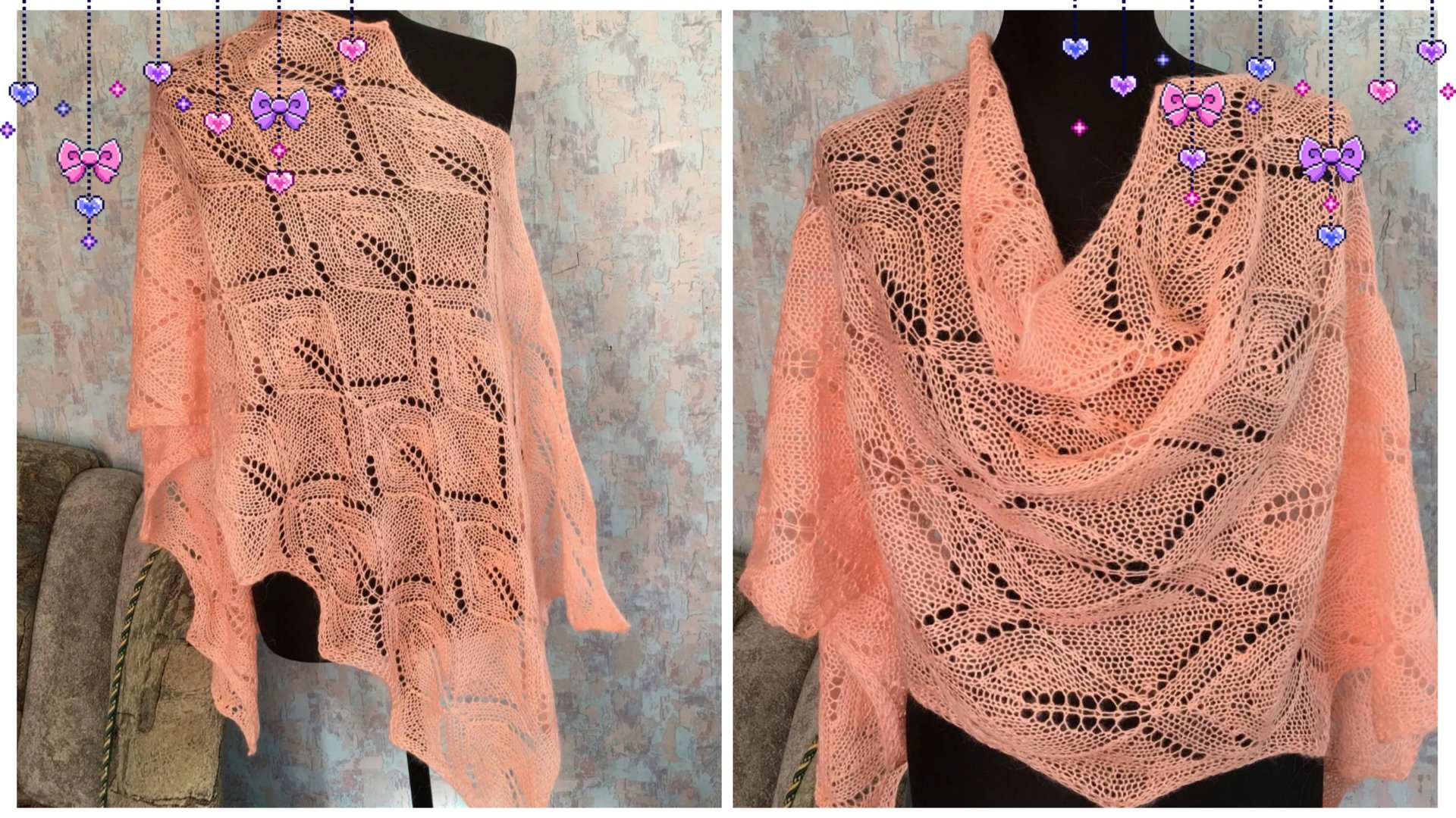 Шикарный узор спицами для палантина🔥