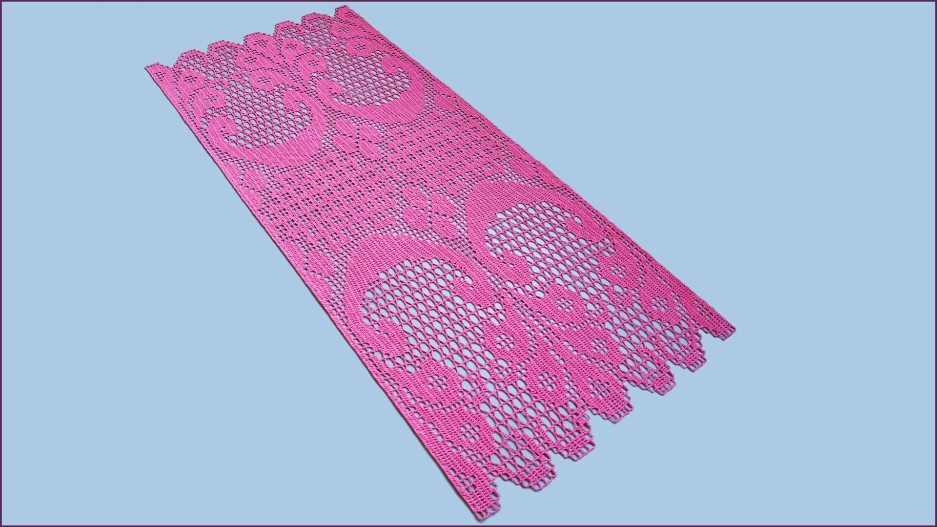 Филейная салфетка крючком. Часть 2.