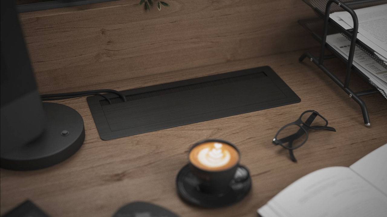 Установка заглушки SML-SC для кабель-канала