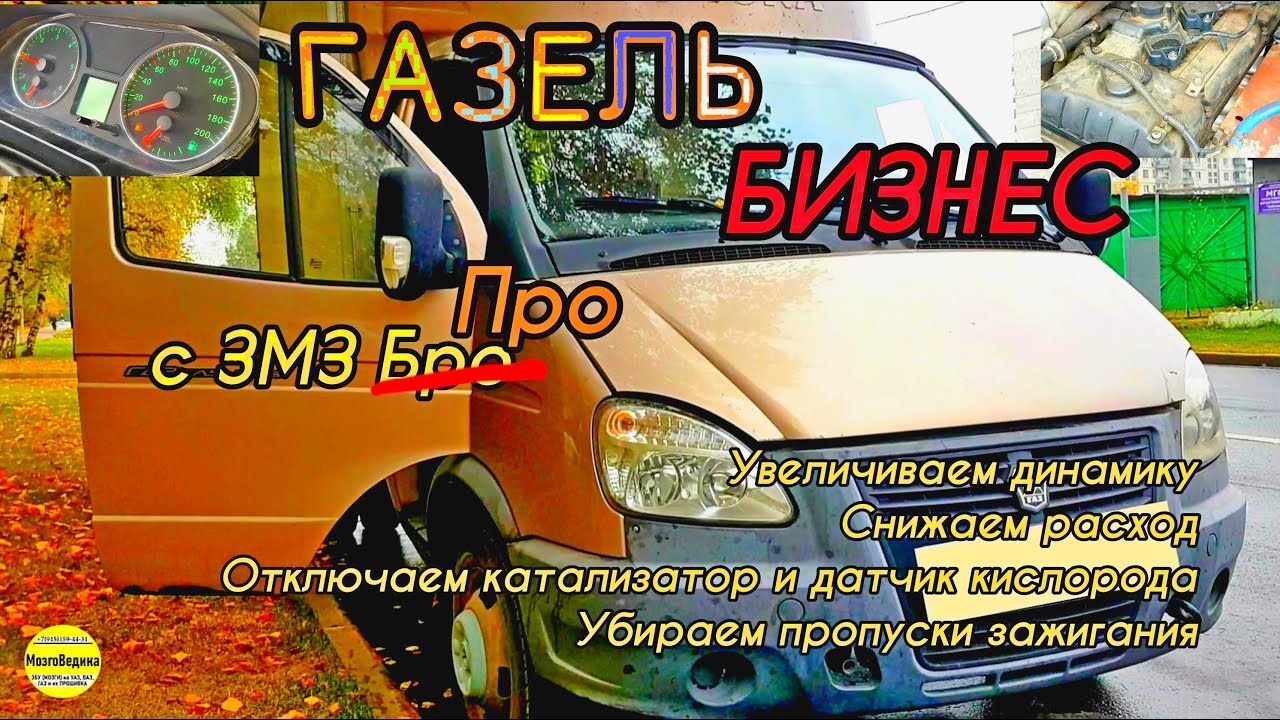 ГАЗ Газель Бизнес с ЗМЗ Про с ЭБУ и щитком приборов УАЗ Профи. Увеличиваем динамику, снижаем расход.
