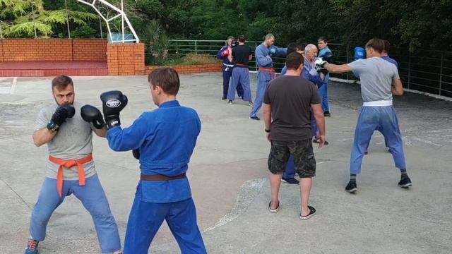 Утренняя тренировка по ударной технике