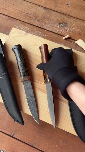 Нарядные Пескари с композитом, мокуме и дамаском ZDI-1016, перо