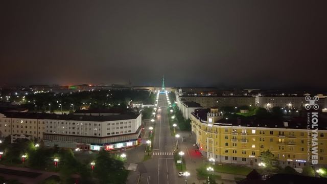 Магадан. Весь проспект Ленина от автовокзала до телевышки