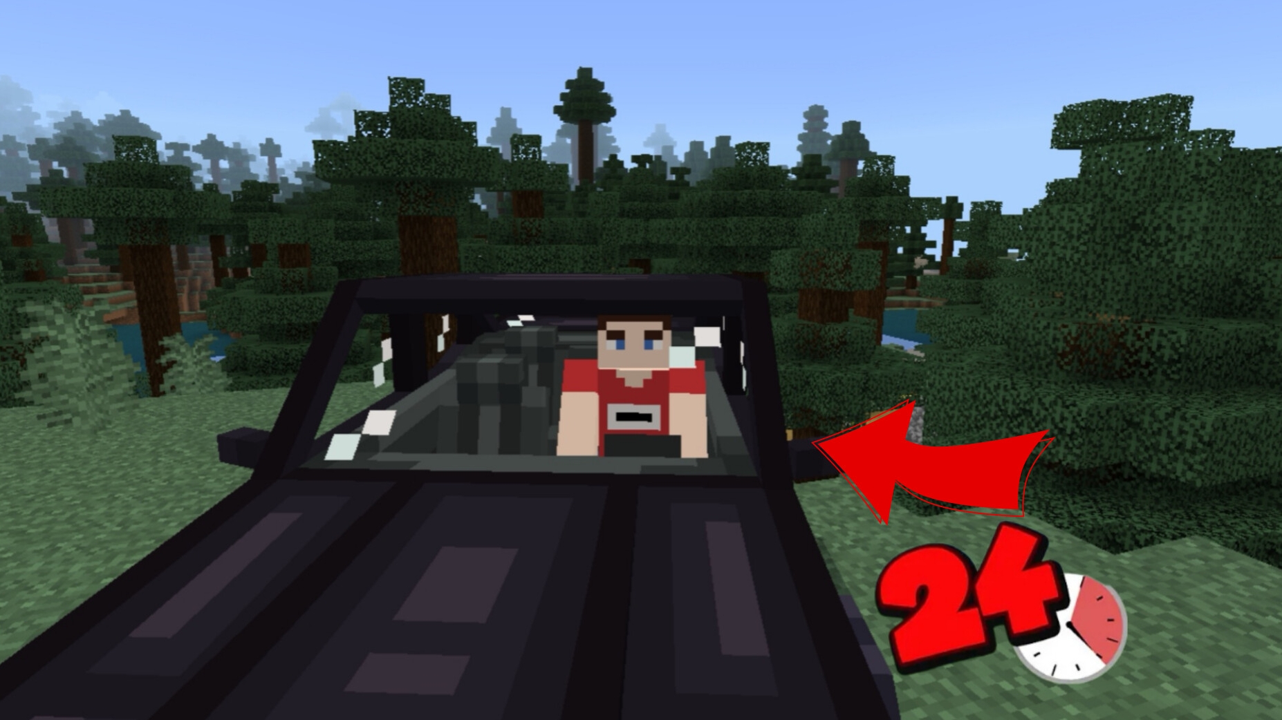 Я провел 24 часа на этой машине в Майнкрафте | ManeLego minecraft