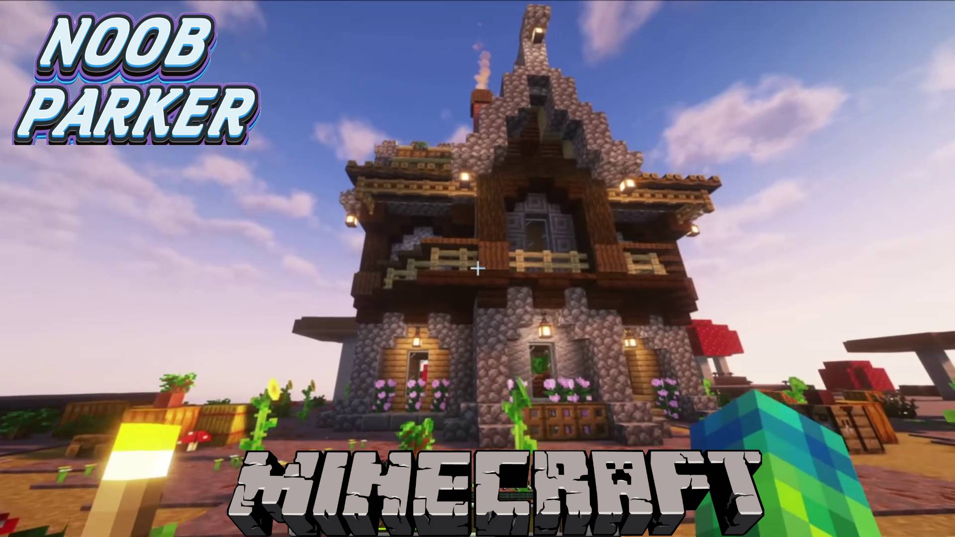 Расслабляющий лонгплей в Майнкрафт - уютный домик на грибном острове, minecraft