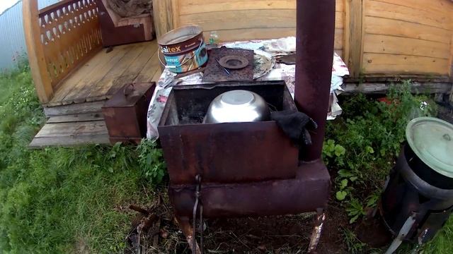 Сделанные две печи в работе, одна из бойлера другая три в одном