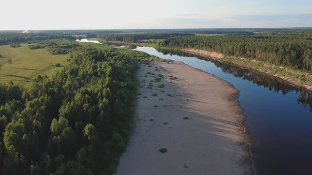 Пляж р.Вага