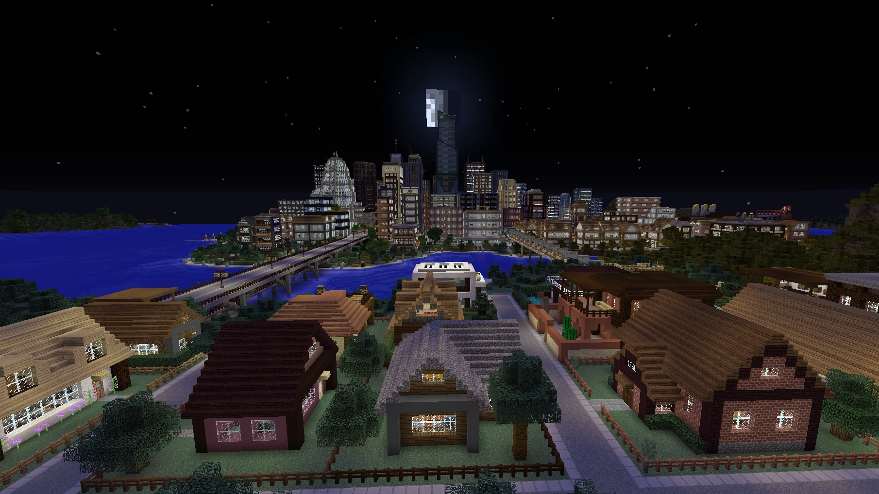 я строю город в майнкрафт#часть3