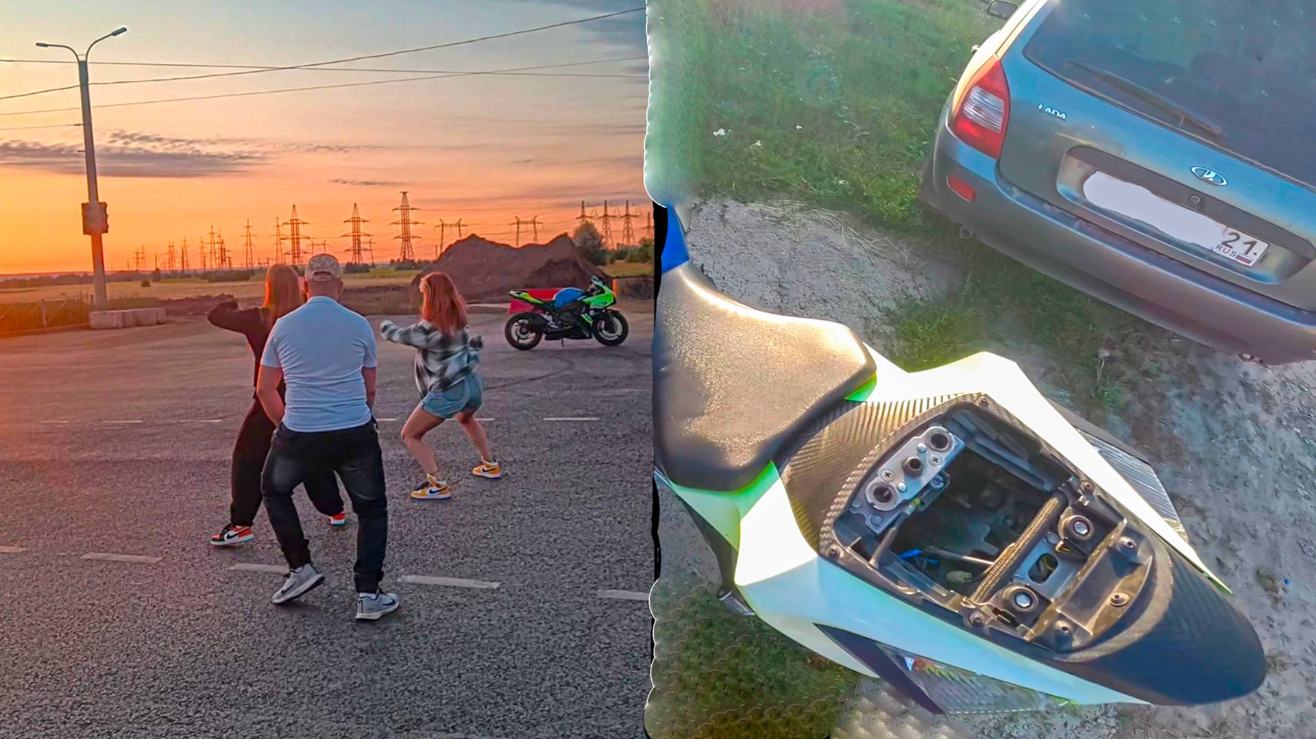 Рассвет, Туса , Чебоксары , спортбайк, потерял сидушку