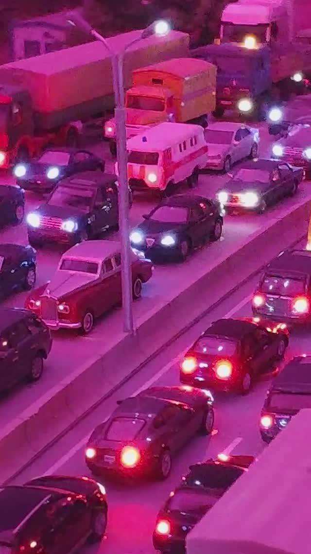 10 бальные пробки у Москва-Сити. Макет.