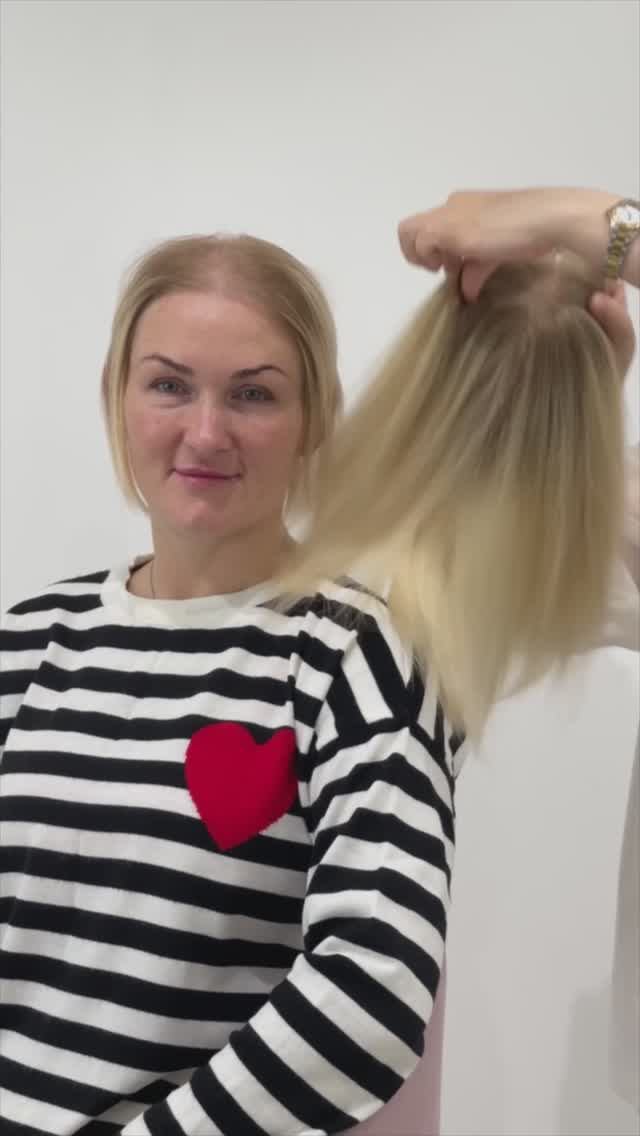 Разве скажешь, что волосы наращены?! 🤩 #алопеция #системаволос