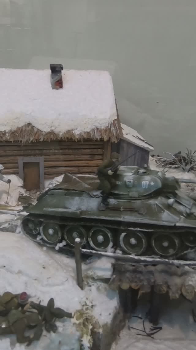 Диорама - освобождение подмосковного села