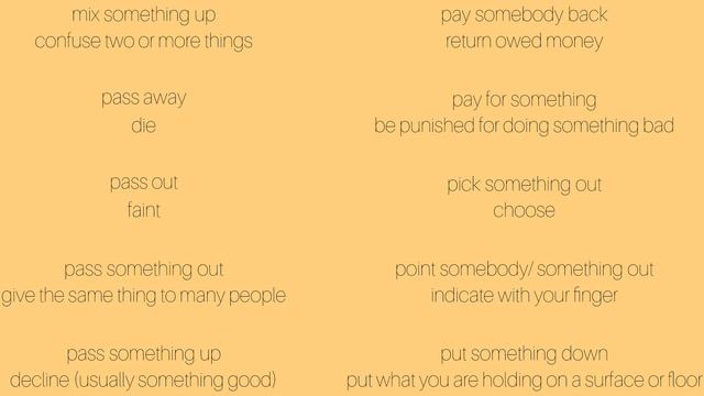 Фразовые Глаголы 16 Phrasal Verbs 16