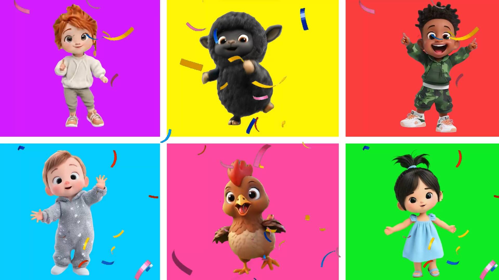 Детская танцевальная песенка на английском языке - Чударики - Музыка для танцев - Мультик с малышами