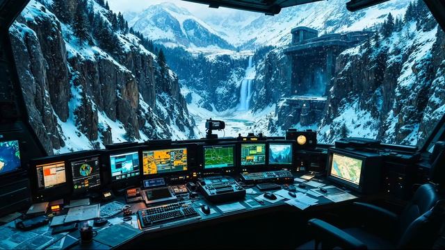 Behind the Falls  Stunning Sci-Fi Outpost Ambience for Sleep & Focus 1080