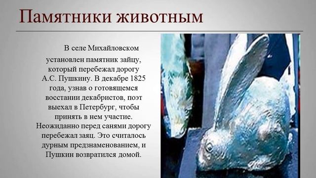 памятники животным