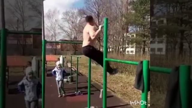 Тренировка на турнике. Сложные подъем переворотом.