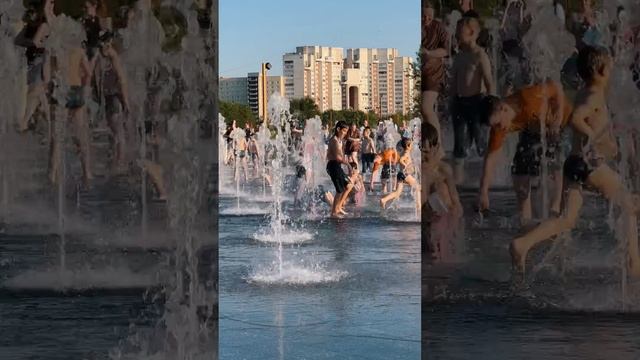 Свето-музыкальный фонтан в сквере Александра Володина, 16.07.25