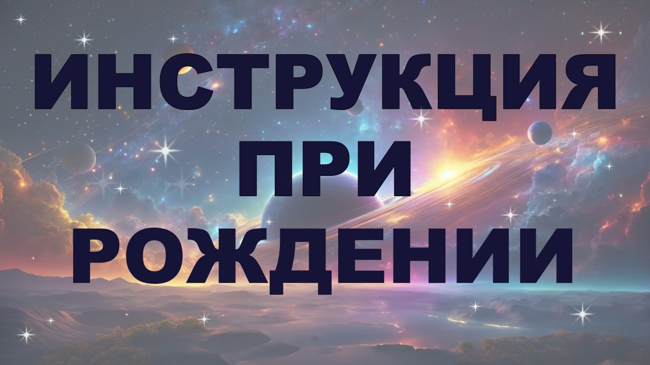 Родители должны выдавать своим детям эту инструкцию на жизнь. Инструкция при рождении