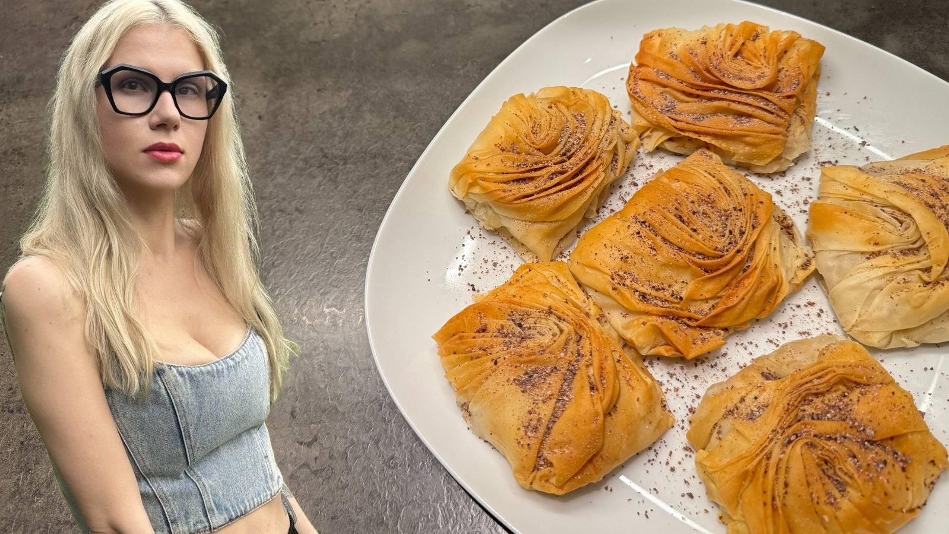 Залежались фрукты? Готовим РОЗАНЧИКИ из теста филло.