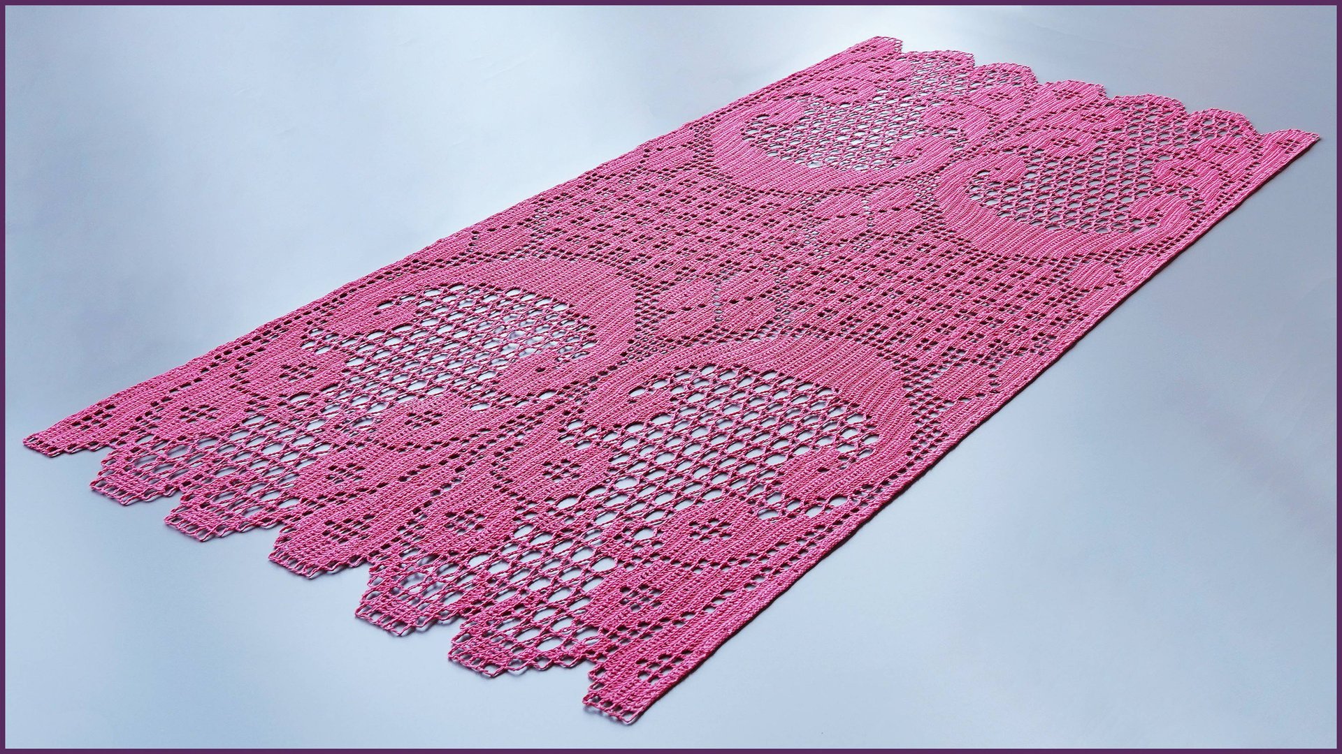 Филейная салфетка крючком. Часть 3.