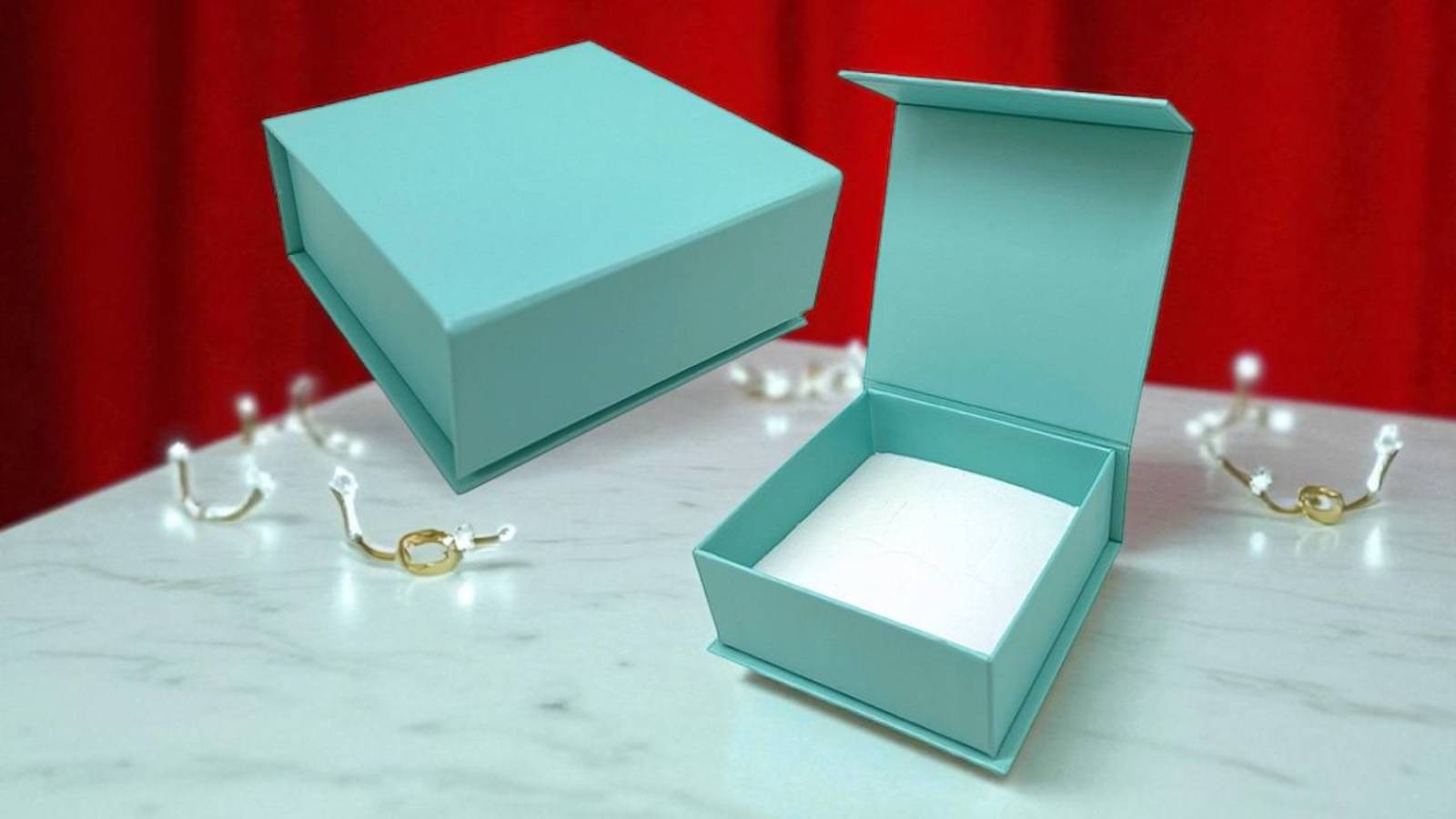 Упаковка на магните ювелирная для комплектов 9.5 х 9.0 х 4.0 Мятный