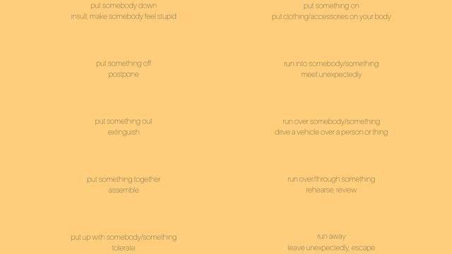 Фразовые Глаголы 17 Phrasal Verbs 17