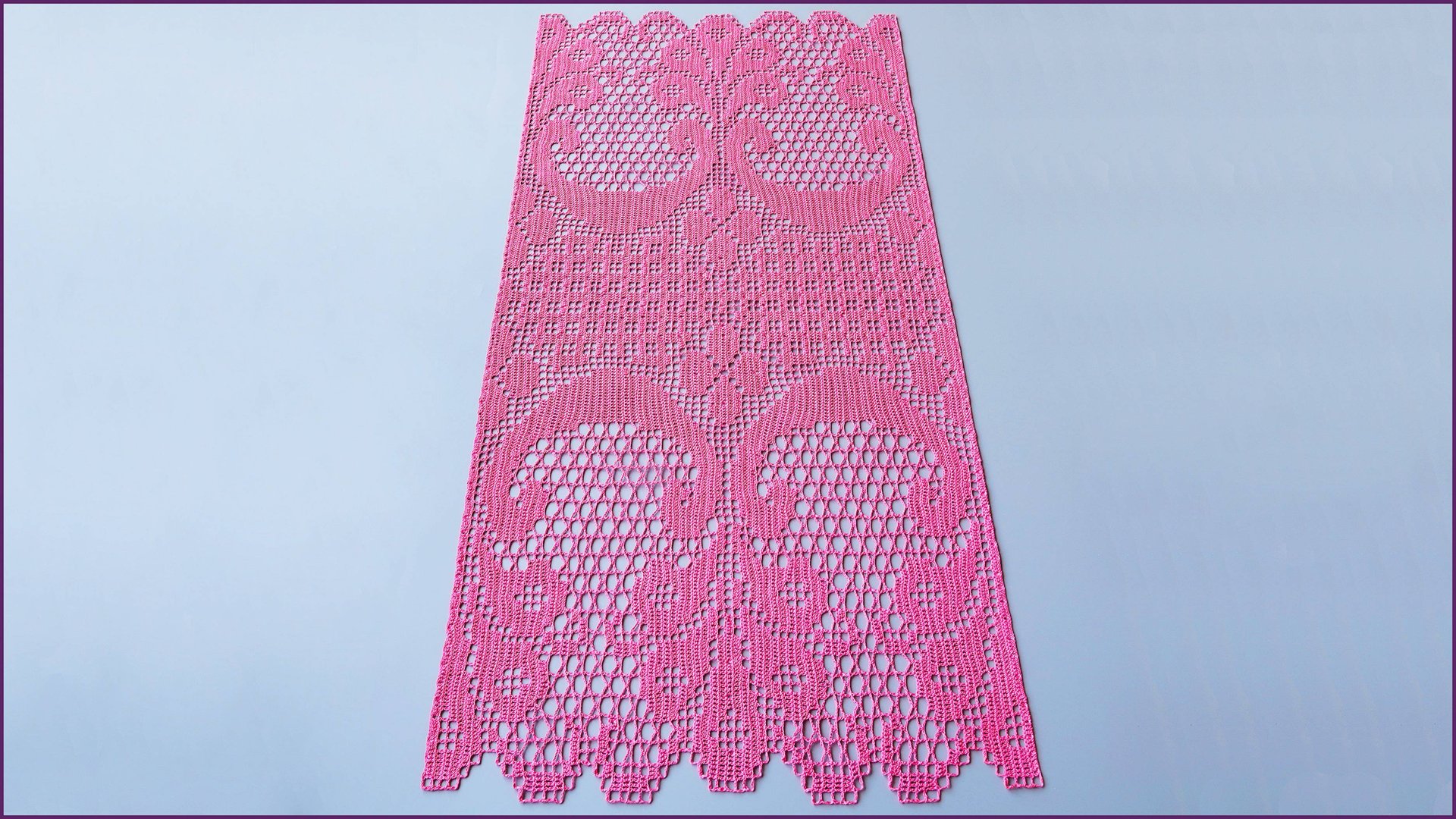 Филейная салфетка крючком. Часть 4.