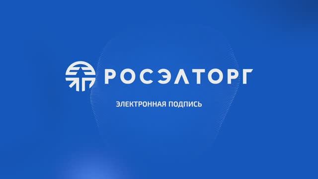 Электронная подпись на Росэлторг