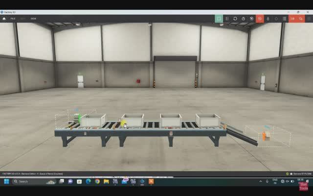 18 Буферная станция.  Моделирование Factory I/O и программирование LAD.