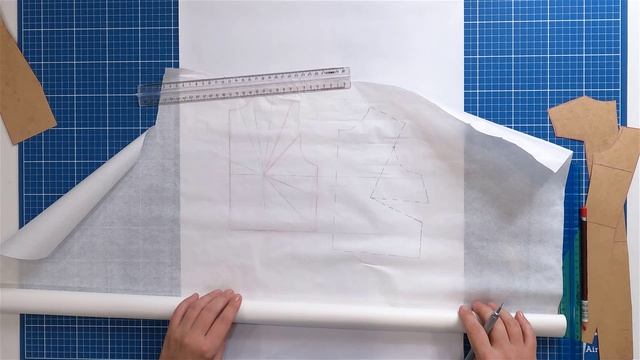 Урок 2.
Перенос нагрудной вытачки на бумаге