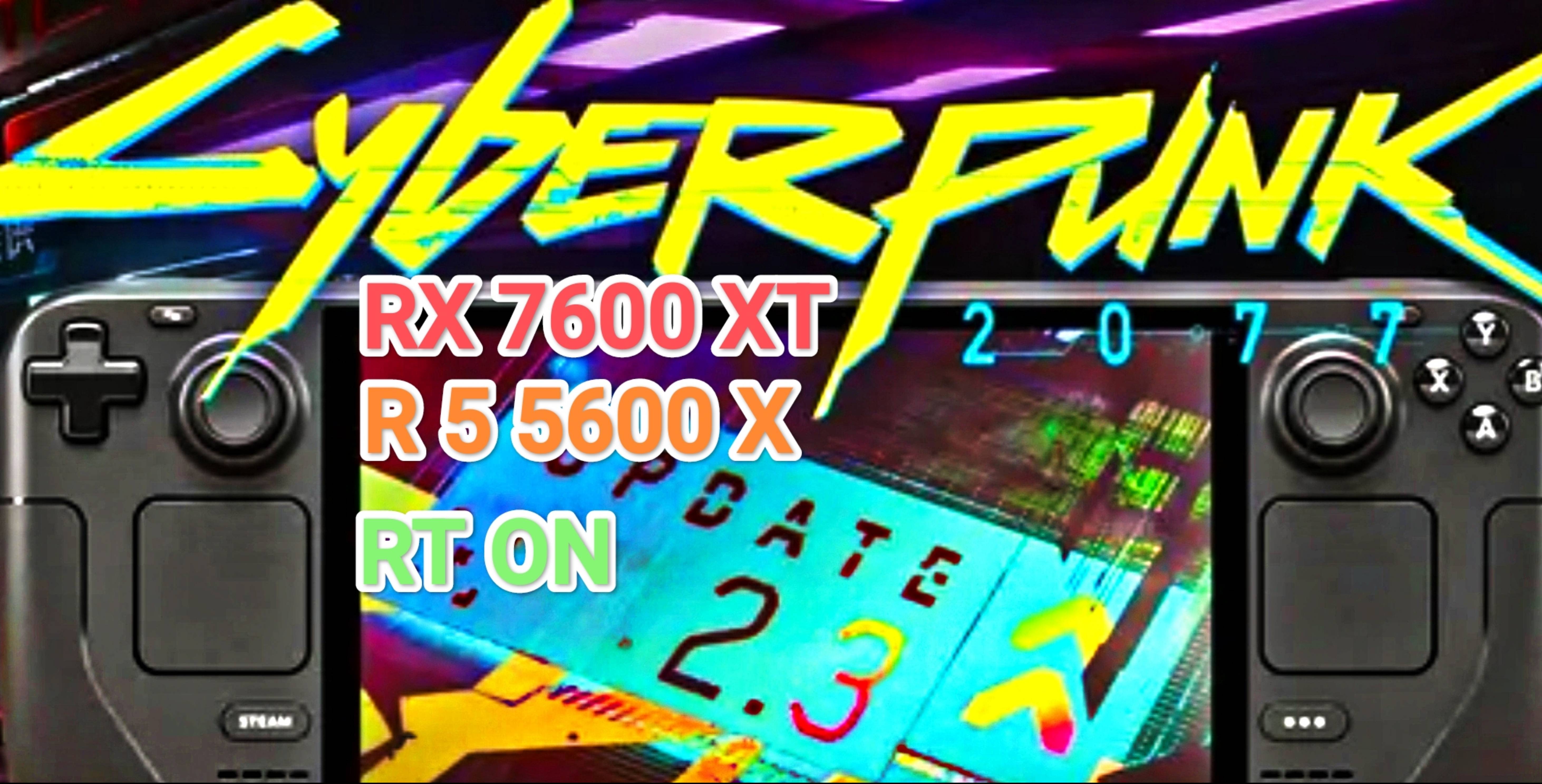 Cyberpunk 2077 v.2.3 FHD/RT ON - RX 7600 XT/R 5 5600 X