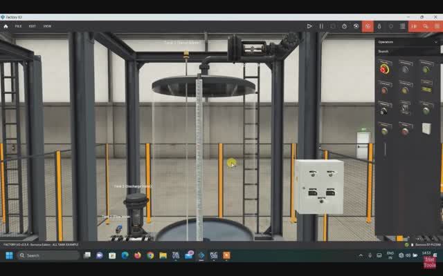 10 Управление уровнем в резервуаре с помощью аналогового датчика. Factory I/O и программирование LAD
