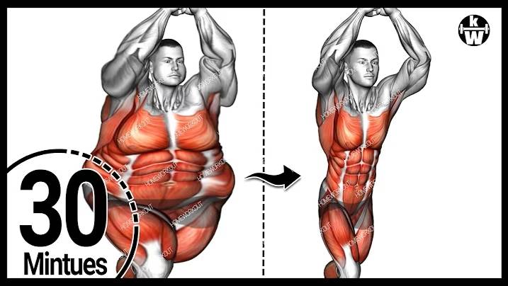 30 минут! Сжигание жира в положении стоя ➜ Жир тает удивительно быстро.