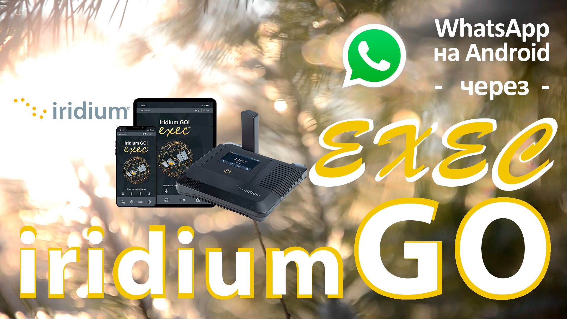 iridium GO! exec - работа в WhatsApp на Android
