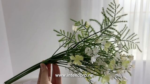 Искусственный букет ДЫХАНИЕ ЛЕТА, белые цветы, 43 см, 5010036