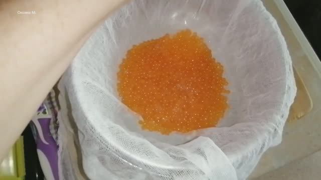 Готовлю икру горбуши. Икра - "пятиминутка"