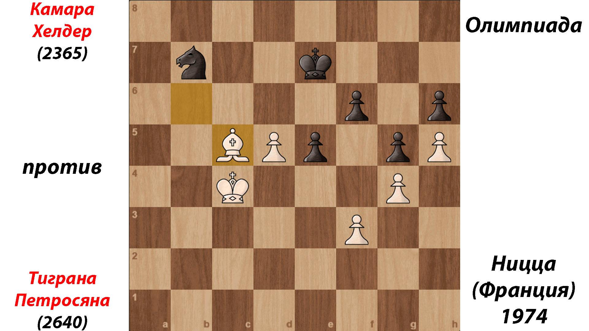 Камара Хелдер против Тиграна Петросяна. Олимпиада в Ницце (Франция), 1974.