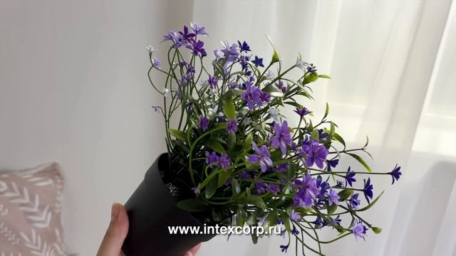 Искусственные цветы в горшке ОТТЕНКИ ФИОЛЕТА, 30 см, 5010063