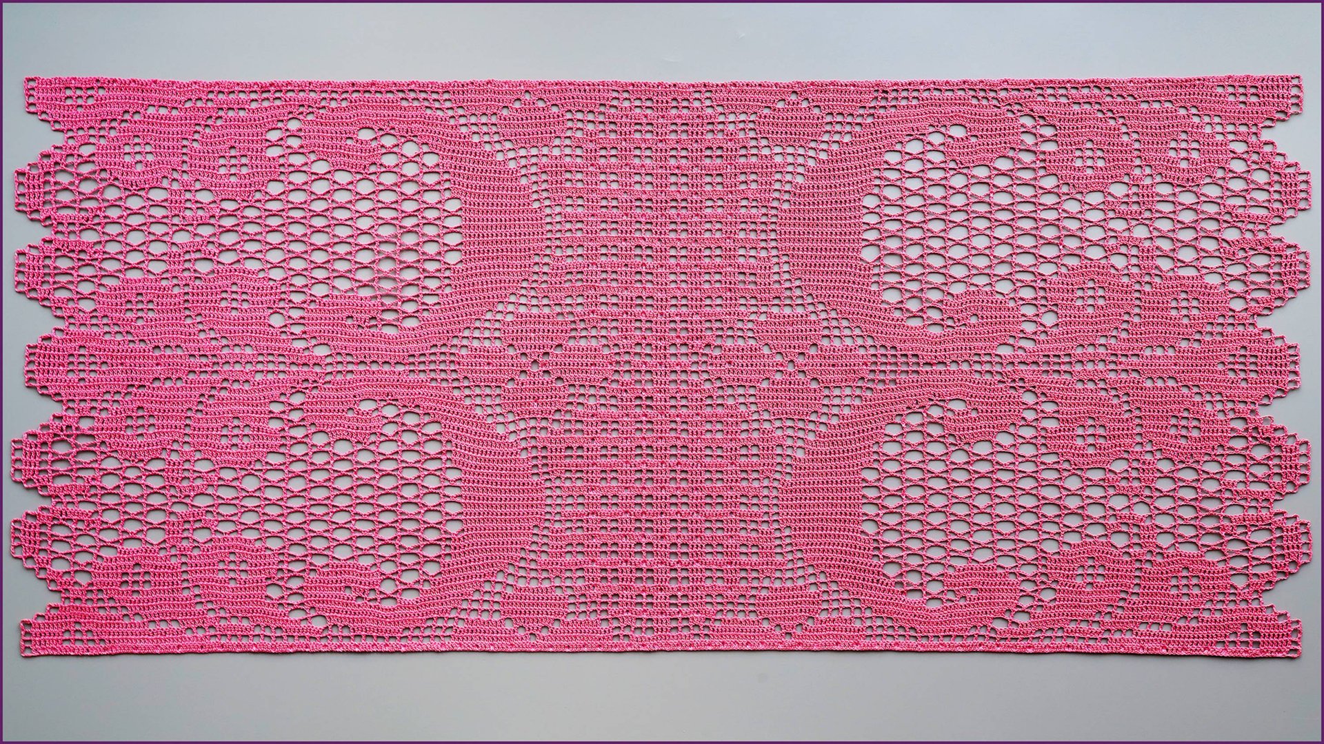 Филейная салфетка крючком. Часть 5.