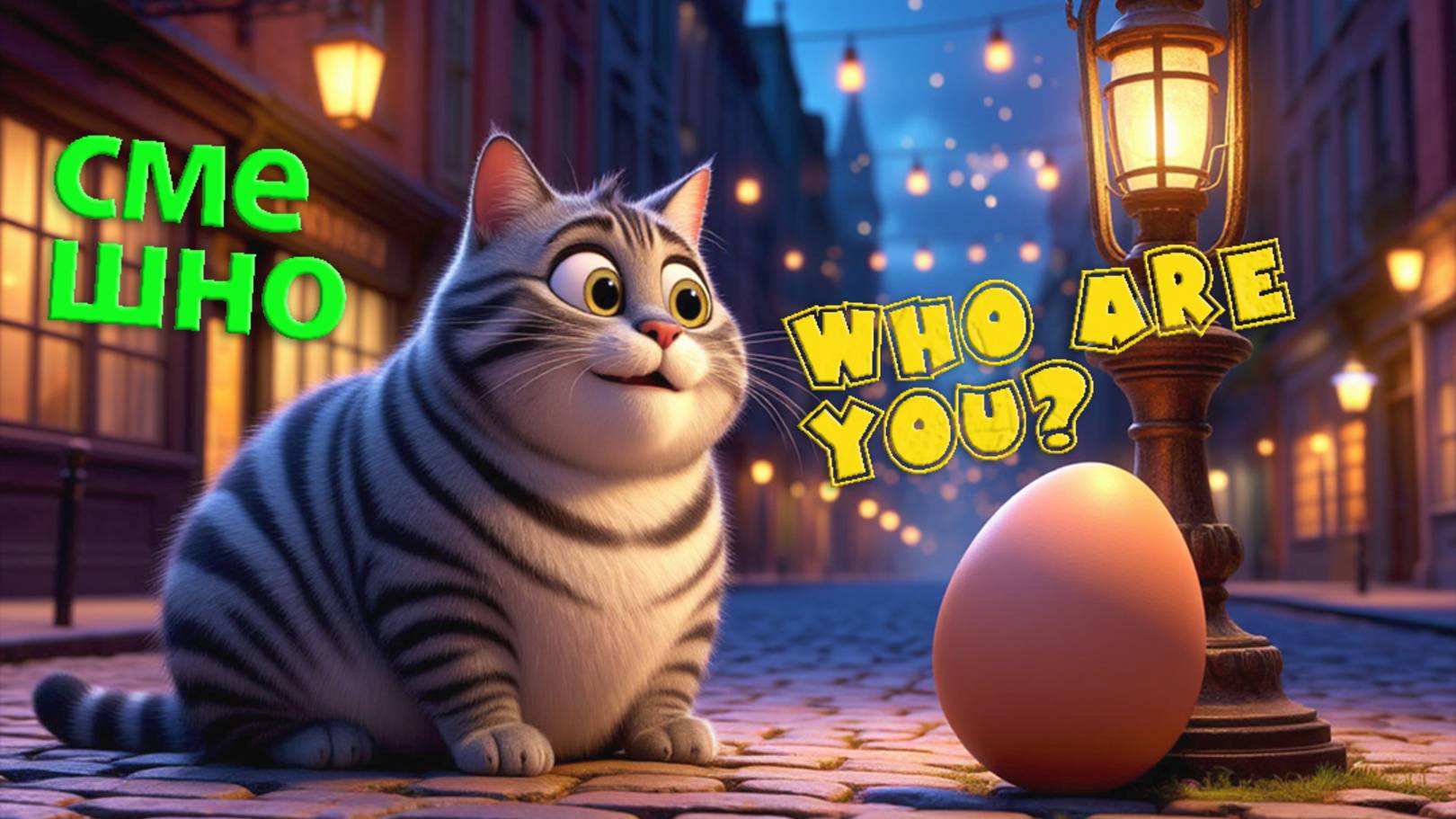 Кот и цыпленок Пух: "Из яйца"