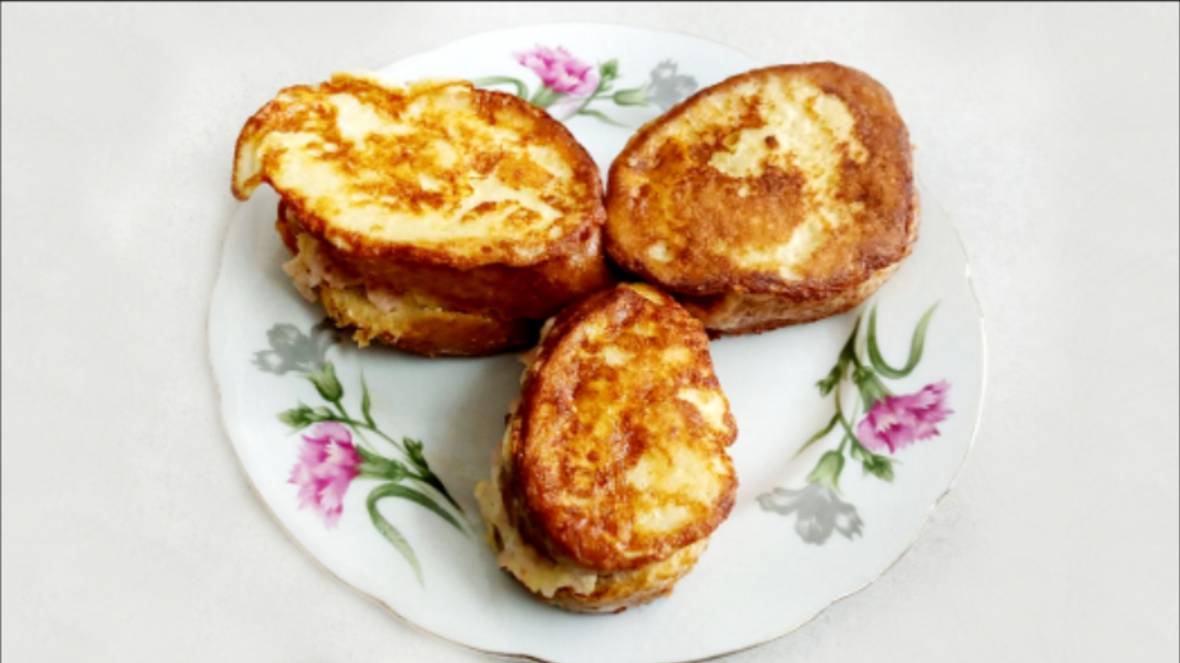 Вкусные и быстрые горячие БУТЕРБРОДЫ (с ВЕТЧИНОЙ, СЫРОМ и ЯЙЦОМ) на завтрак!