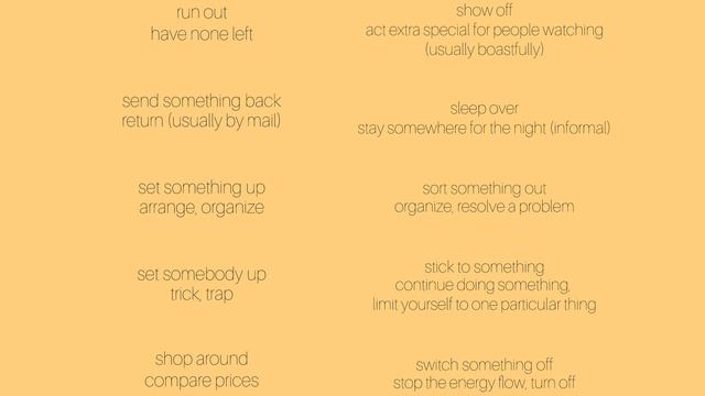 Фразовые Глаголы 18 Phrasal Verbs 18