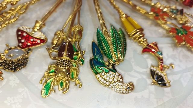 Ложка латунь эмаль (30 сек) муз. Средневнековая