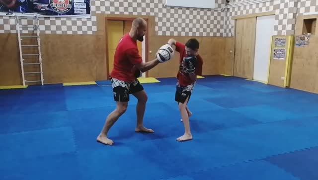 Машина в действии! Работа на лапах Кэмпо ММА бокс