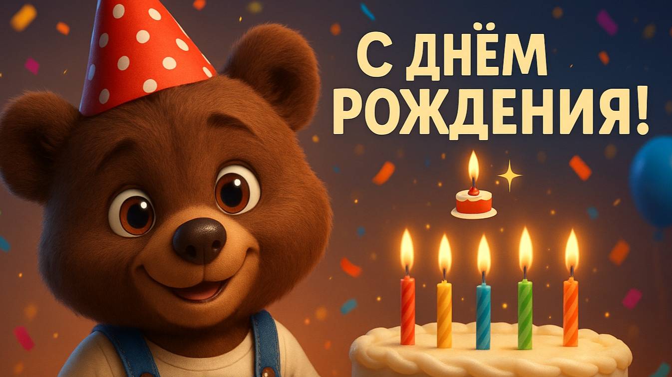 День Рождения Медвежонка 🎂 Добрый Мультик для Детей | Семейная Анимация про Дружбу