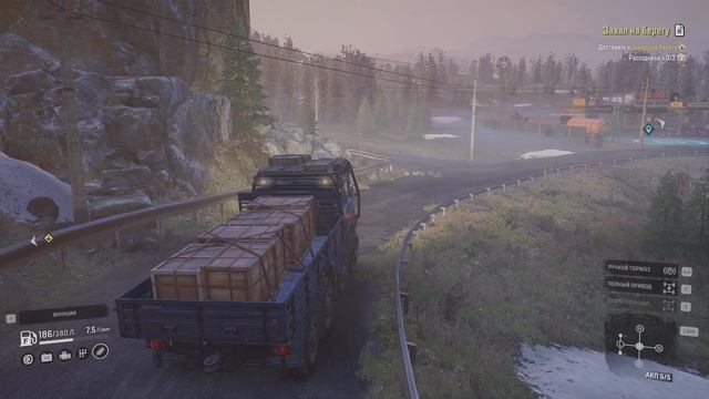 Snowrunner Завал на берегу