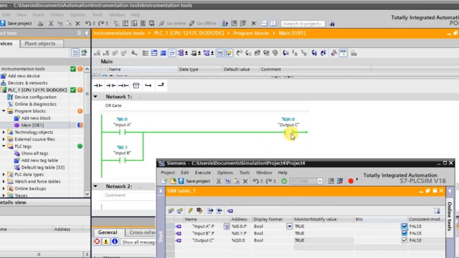 16. Логические элементы И, ИЛИ, НЕ в PLC.