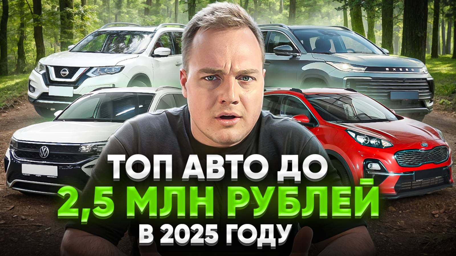 ТОП АВТО ДО 2,5 млн рублей в 2025 году
